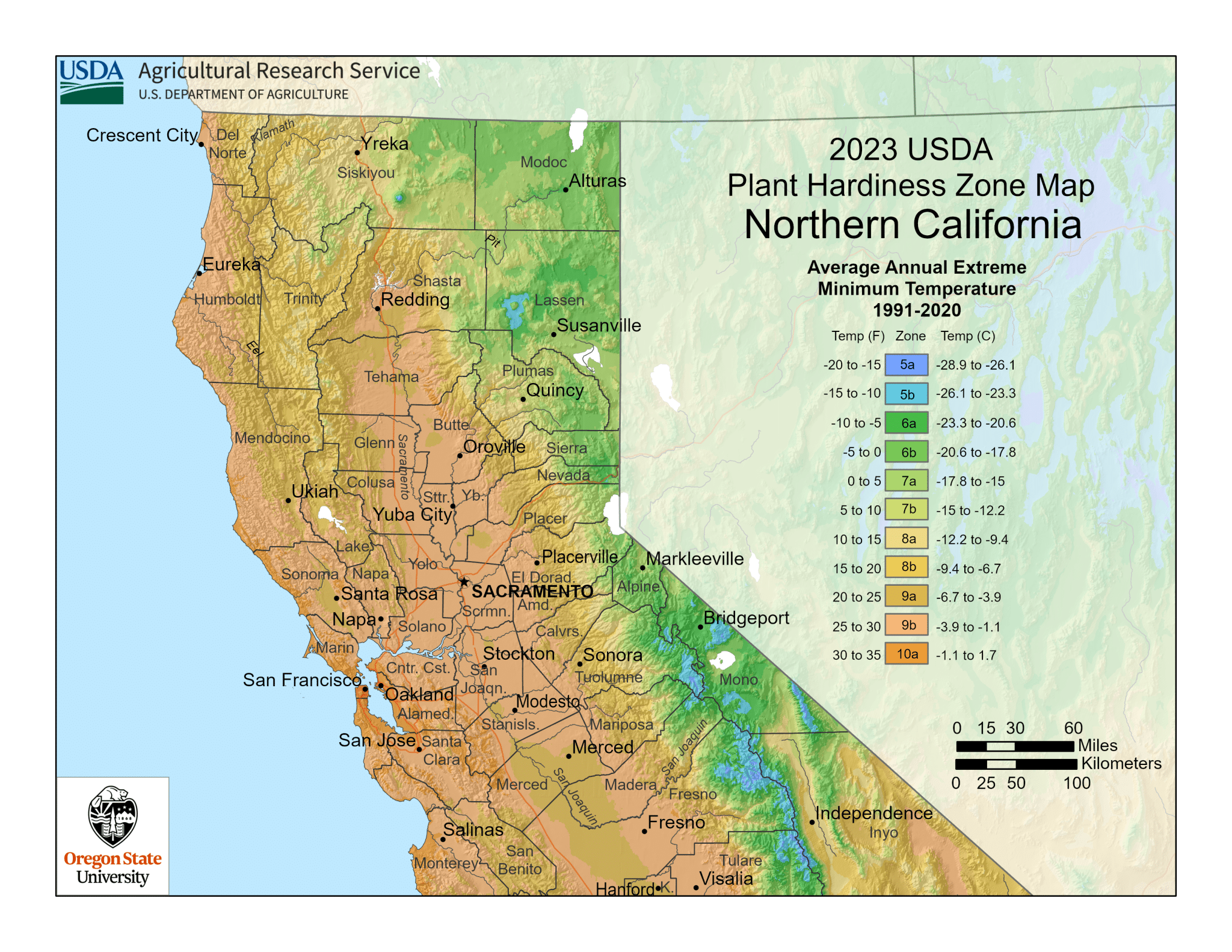 California Plant Hardiness Zones Map And Gardening Guide - Gardenia Organic