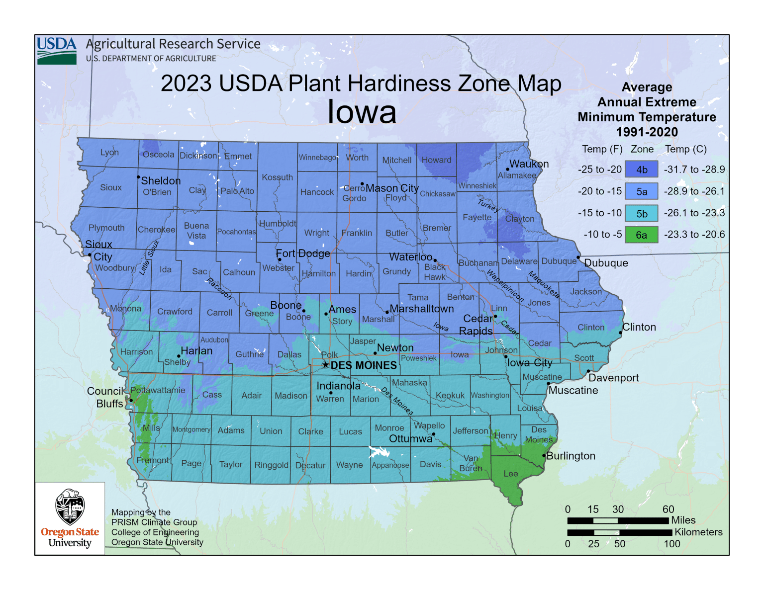 Iowa Plant Hardiness Zones Map And Gardening Guide - Gardenia Organic