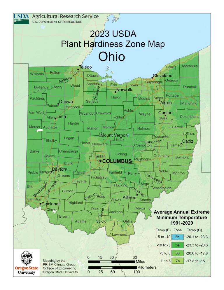 Ohio Plant Hardiness Zones Map And Gardening Guide - Gardenia Organic