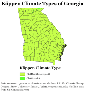 Georgia Plant Hardiness Zones Map And Gardening Guide - Gardenia Organic