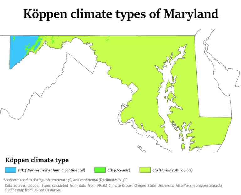 Maryland Plant Hardiness Zones Map And Gardening Guide - Gardenia Organic