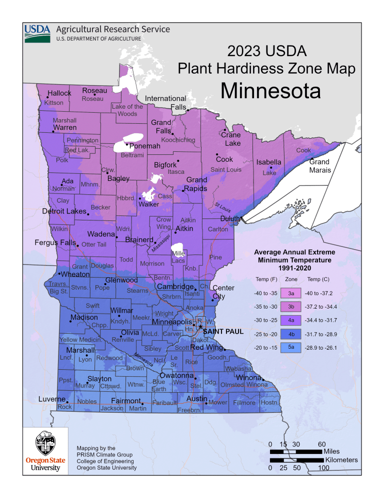 Minnesota Plant Hardiness Zones Map And Gardening Guide - Gardenia Organic