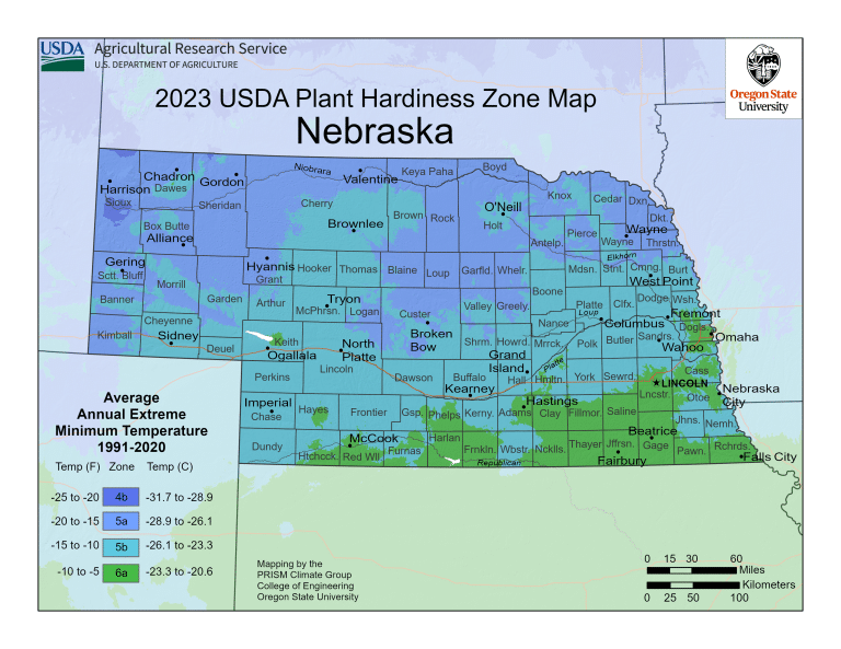 Nebraska Plant Hardiness Zones Map And Gardening Guide - Gardenia Organic
