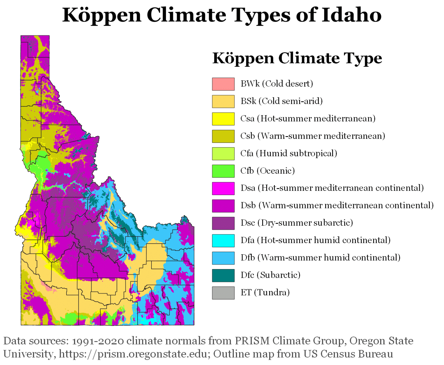 Idaho Plant Hardiness Zones Map And Gardening Guide - Gardenia Organic