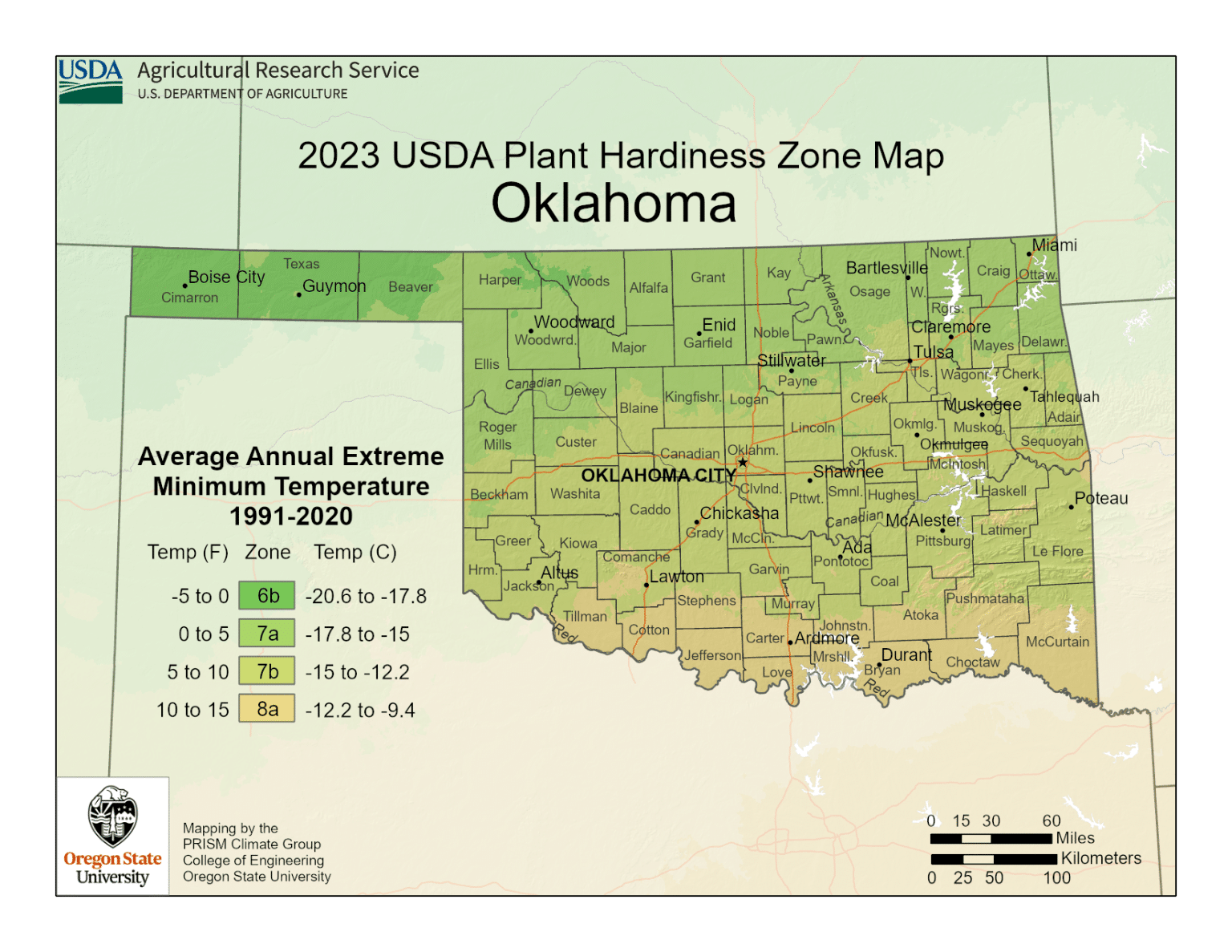 Oklahoma Plant Hardiness Zones Map And Gardening Guide - Gardenia Organic