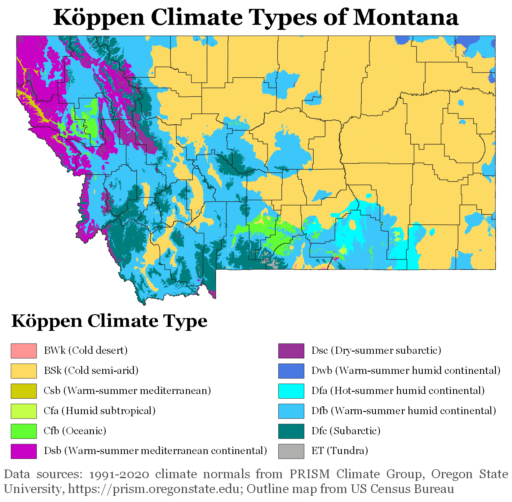 Montana Plant Hardiness Zones Map And Gardening Guide - Gardenia Organic